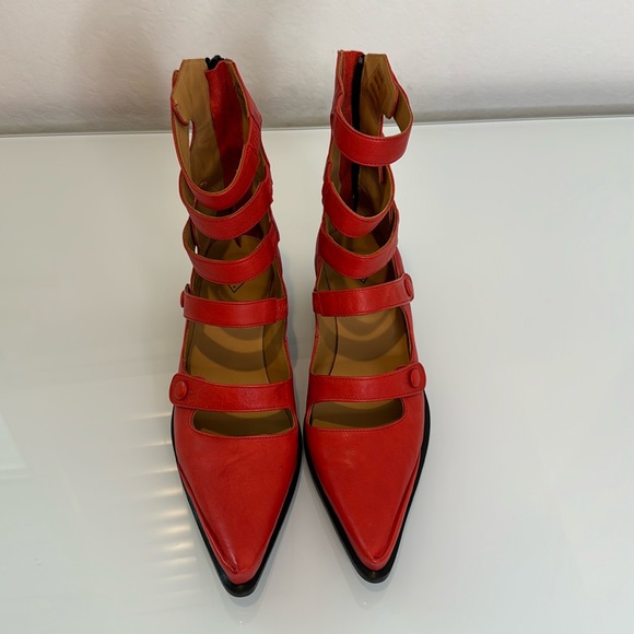 John Fluevog | Shoes | John Fluevog Red Gladiator Sandals | Poshmark